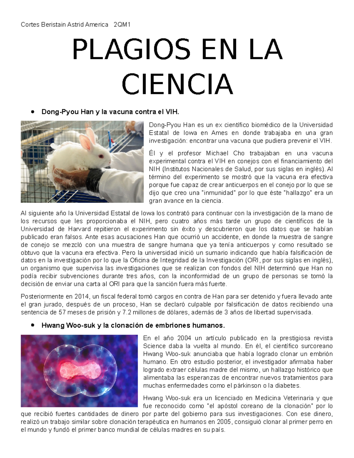 Ejemplos DE Plagio - Cortes Beristain Astrid America 2QM PLAGIOS EN LA ...