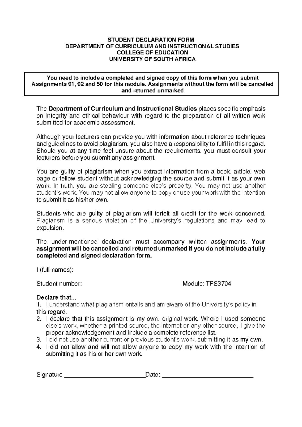 Assignment 2B 452f3d853982 ae152fd77de31b196e4f - STUDENT DECLARATION ...