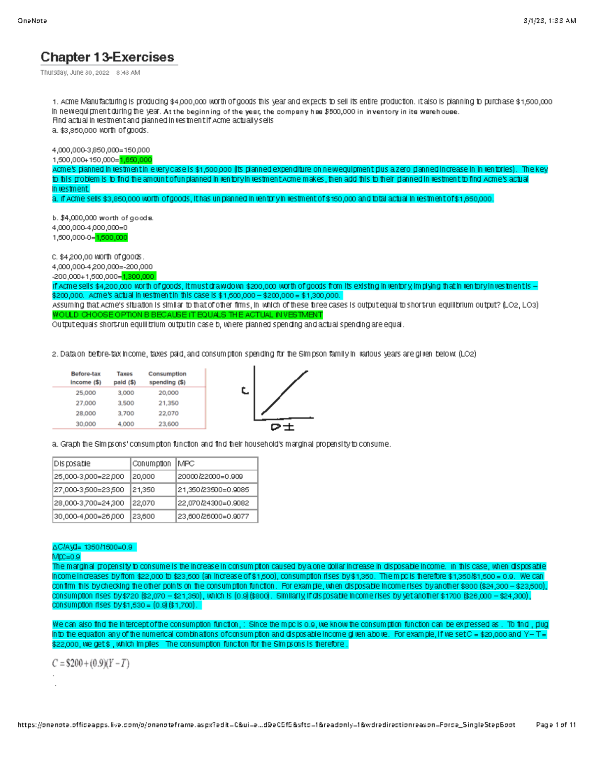 Chapter 13 Economic Exercises Analysis and Solutions (ECO 101) - Studocu