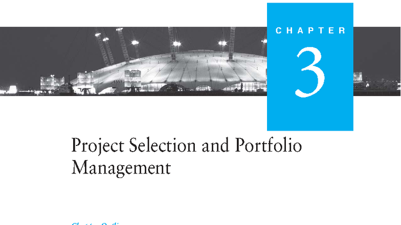 Project Selection Model - 70 Project Selection and Portfolio Management ...