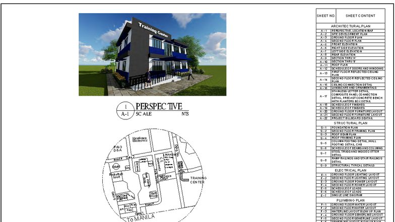 Construction Plans for 2-Storey Training Center (A-1 to A-20) - Studocu