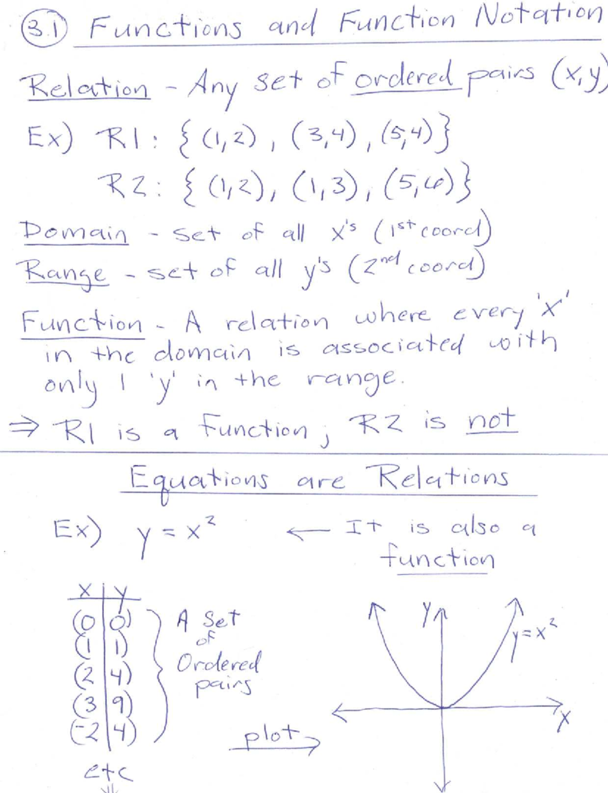Functions and Function Notation: Key Concepts and Examples - Studocu