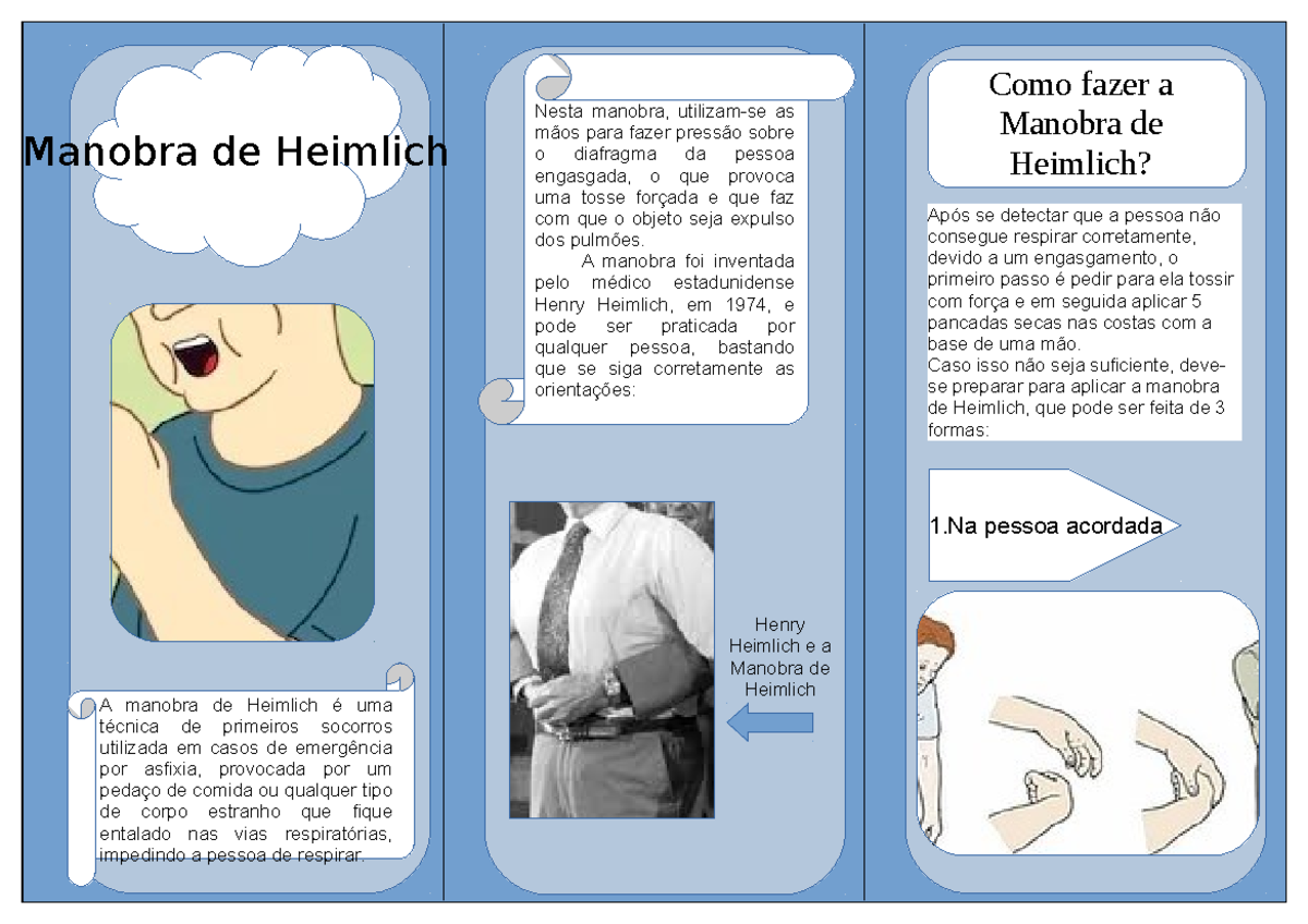 Folder P - Manobra de Heimlich A manobra de Heimlich é uma técnica de ...
