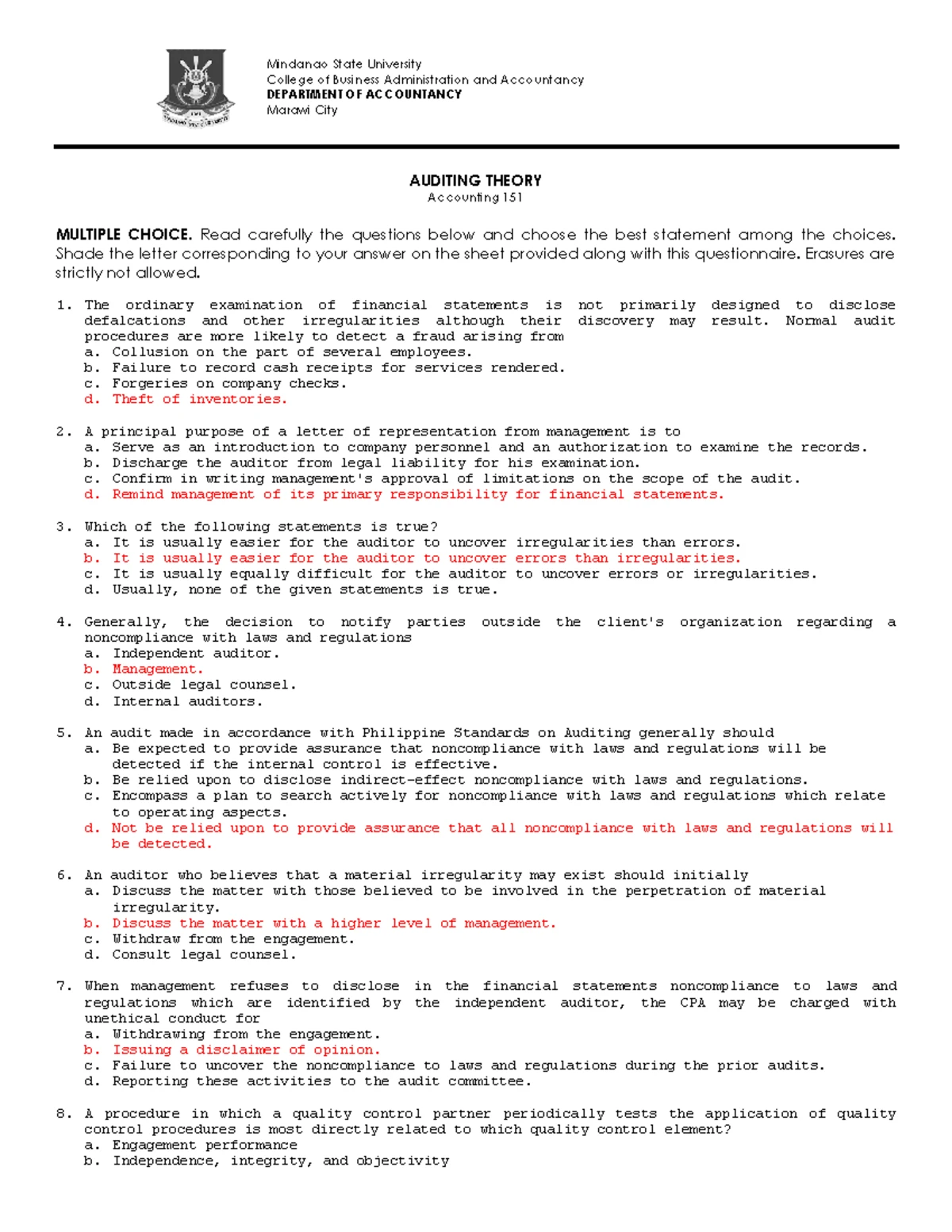Chapter 1 audit an overview - CHAPTER 1 AUDIT- An Overview Auditing Defined Philippine Standards ...
