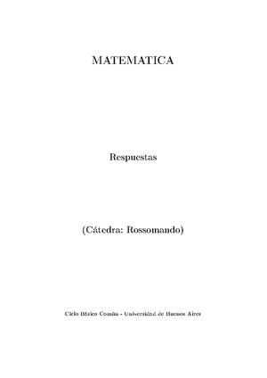 Matemática 51 CBC - Matematica51 - UBA - Studocu