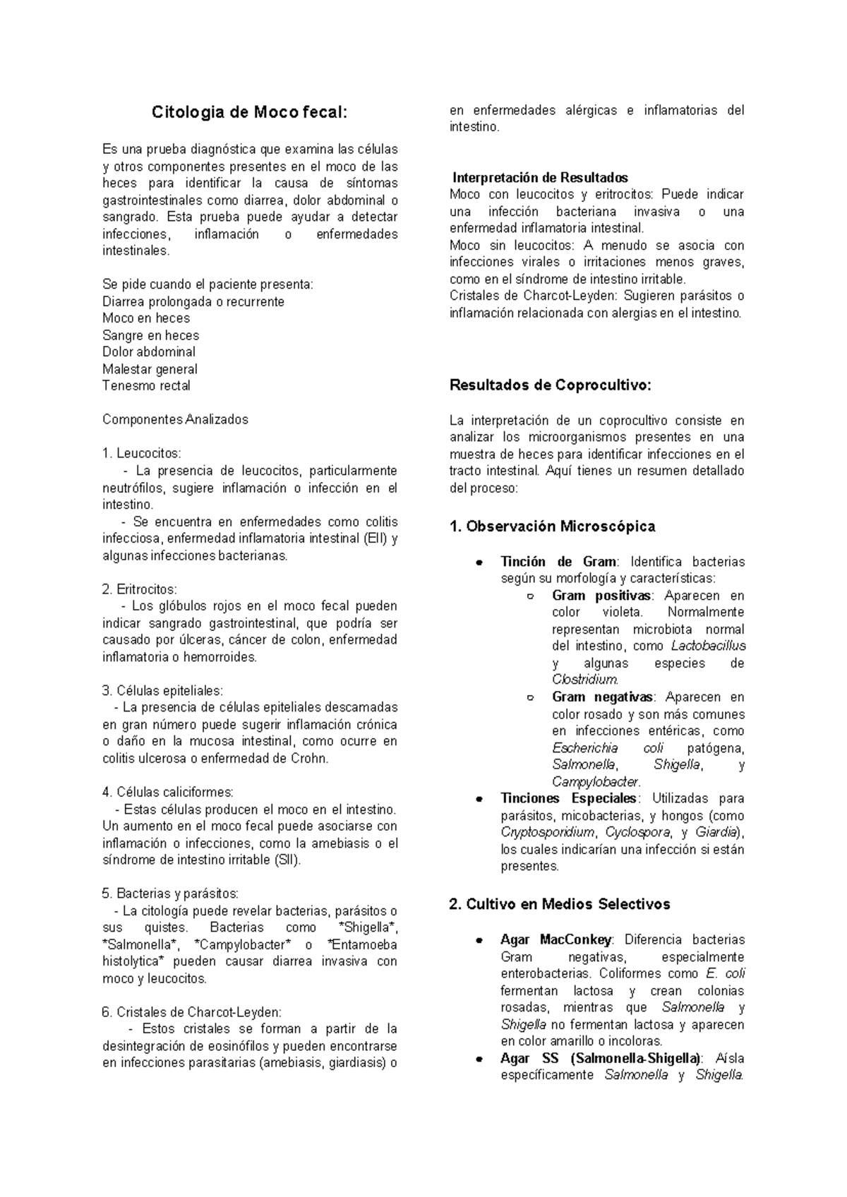 Citologia de Moco fecal - Esta prueba puede ayudar a detectar ...