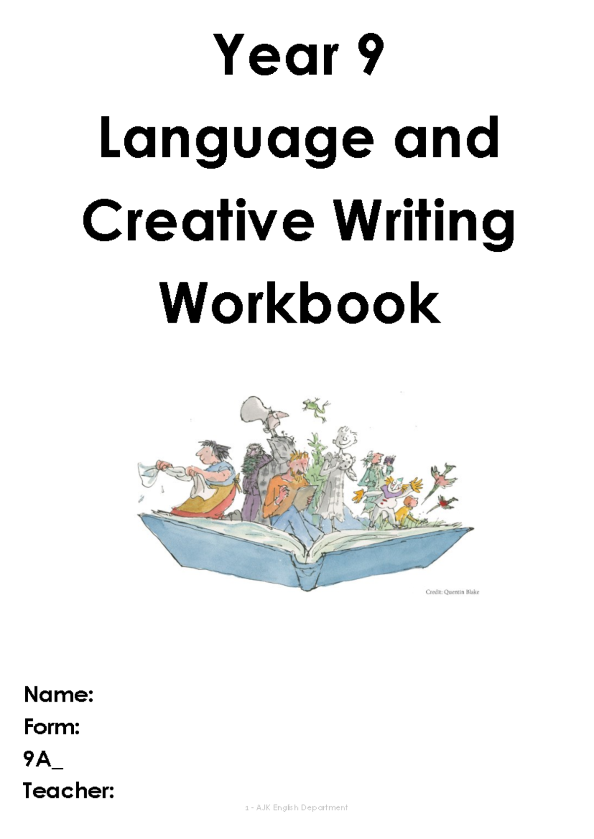 YR9 Creative Writing Workbook for GCSE Preparation - Studocu
