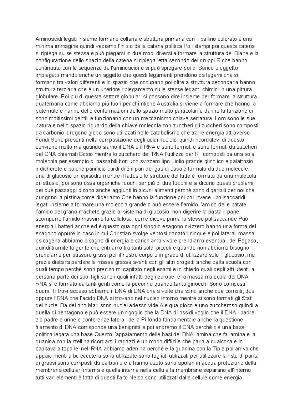 Struttura e funzione degli acidi nucleici e dei carboidrati - Biologia ...