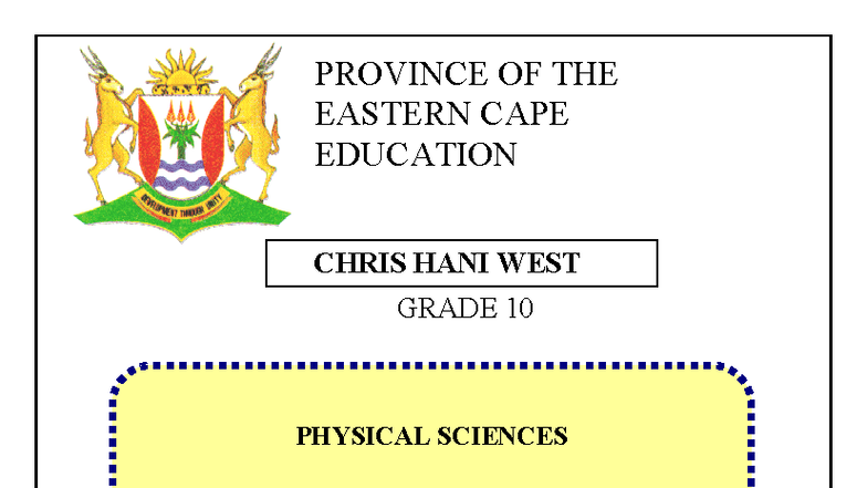 Grade 10 Physical Sciences Paper 1 Marking Guide NOV 2025 - Studocu