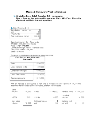 Week 3 Module 3 Practice Problem Set Solutions - ACC-311 Module 3 ...