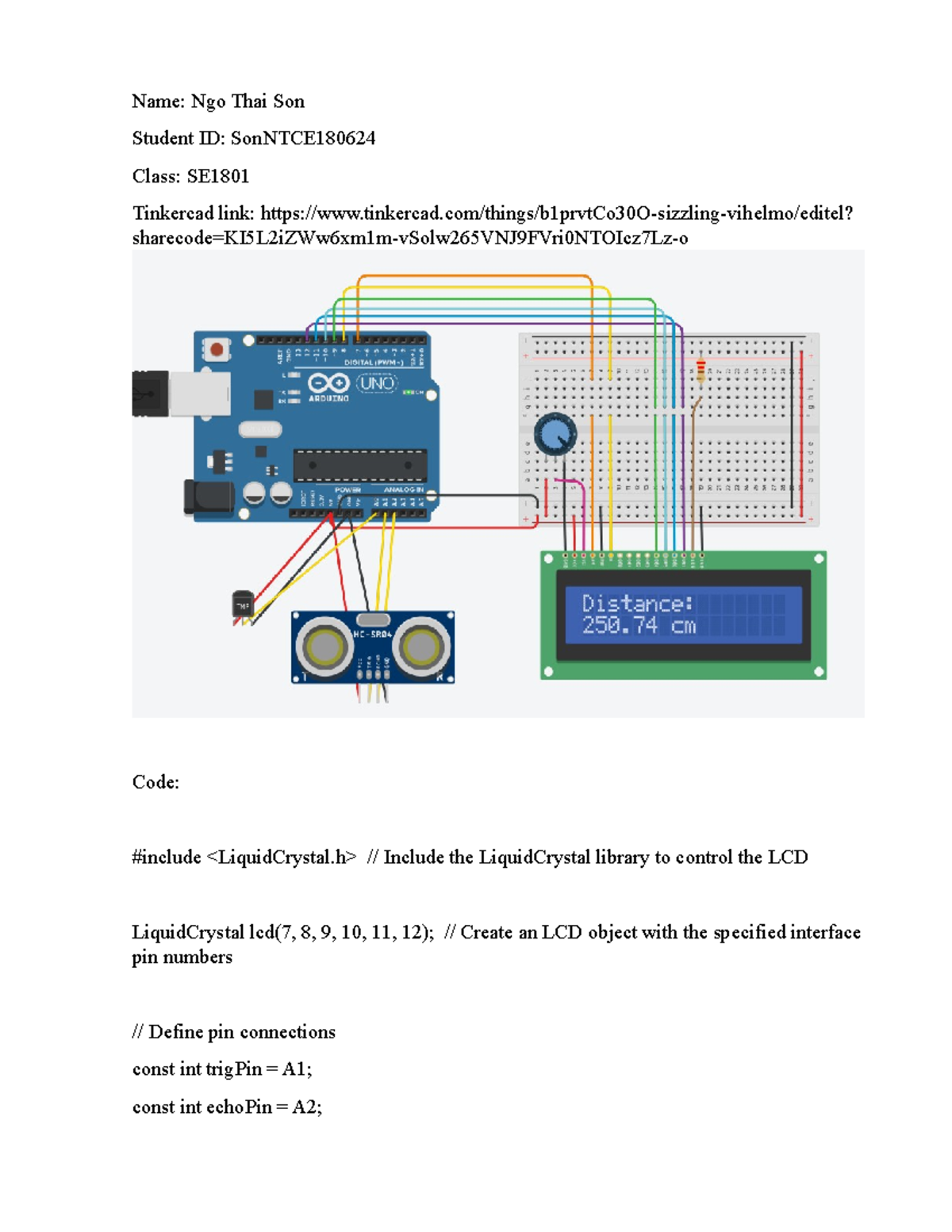 Guide For IOT102 Lab Lecture HoangTN - Name: Ngo Thai Son Student ID ...