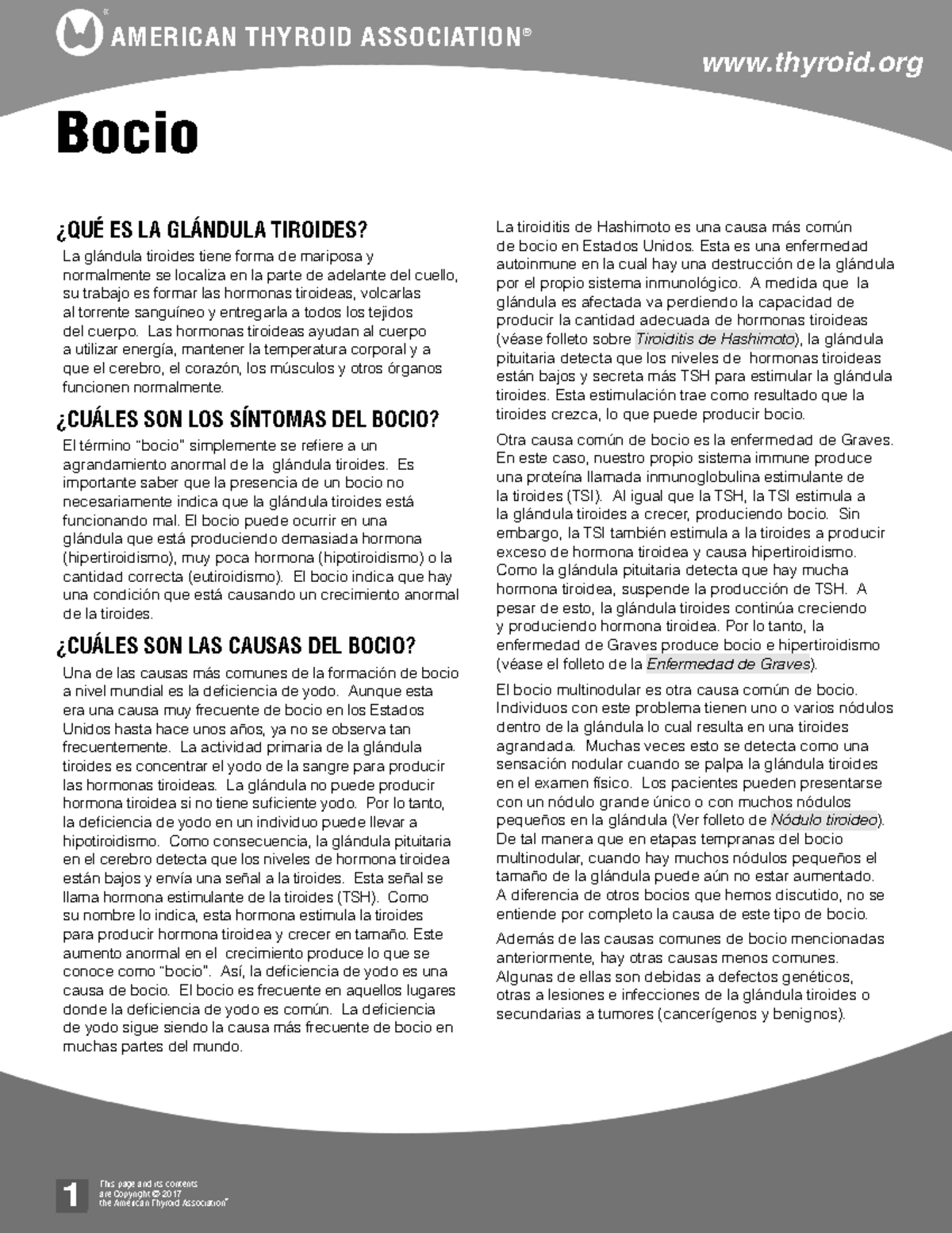 Fisiopatología del Bocio: Causas, Diagnóstico y Tratamiento - Studocu