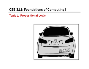 CSE 311: Foundations of Computing - Logic and Circuits Overview Notes ...