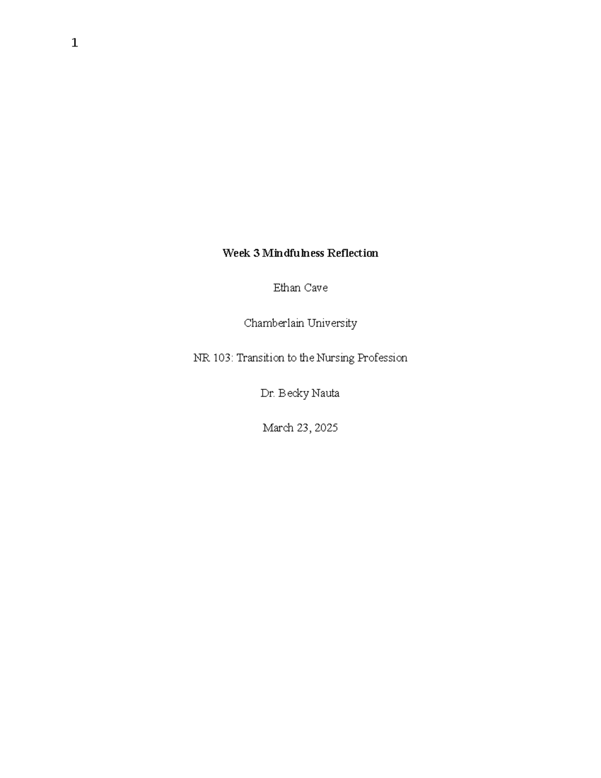 Week 3 Mindfulness Reflection: Eating Habits in NR 103 by Ethan Cave ...