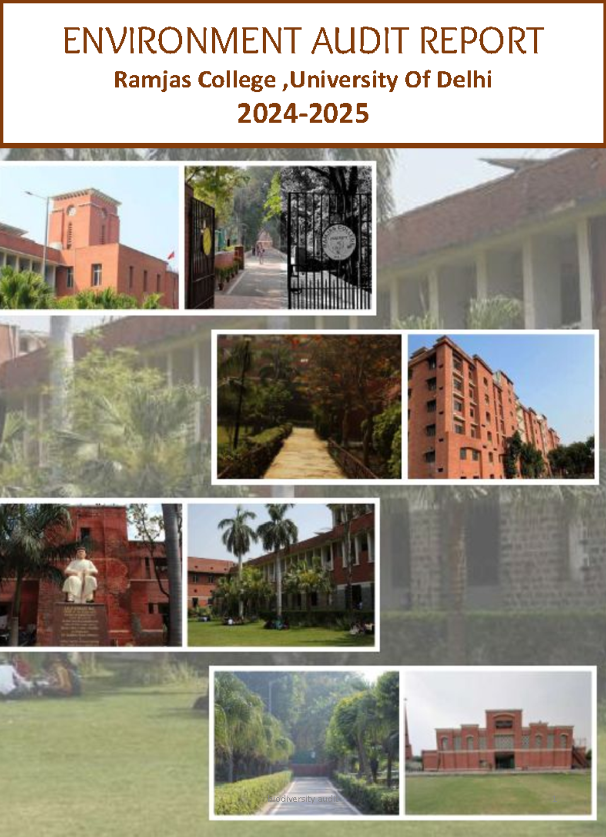 Environmental Audit Report: Biodiversity & Sustainability at Ramjas ...