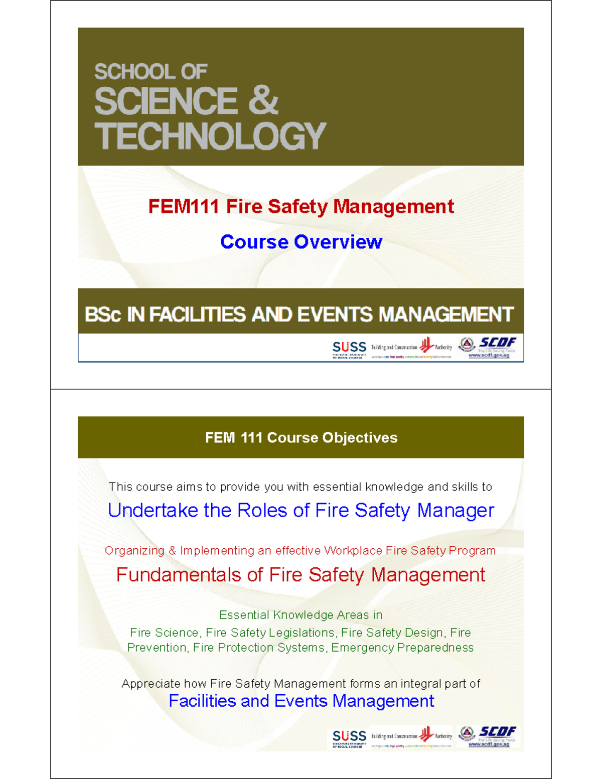 FEM111-00-2020 07 - Class Notes - FEM111 Fire Safety Management Course ...