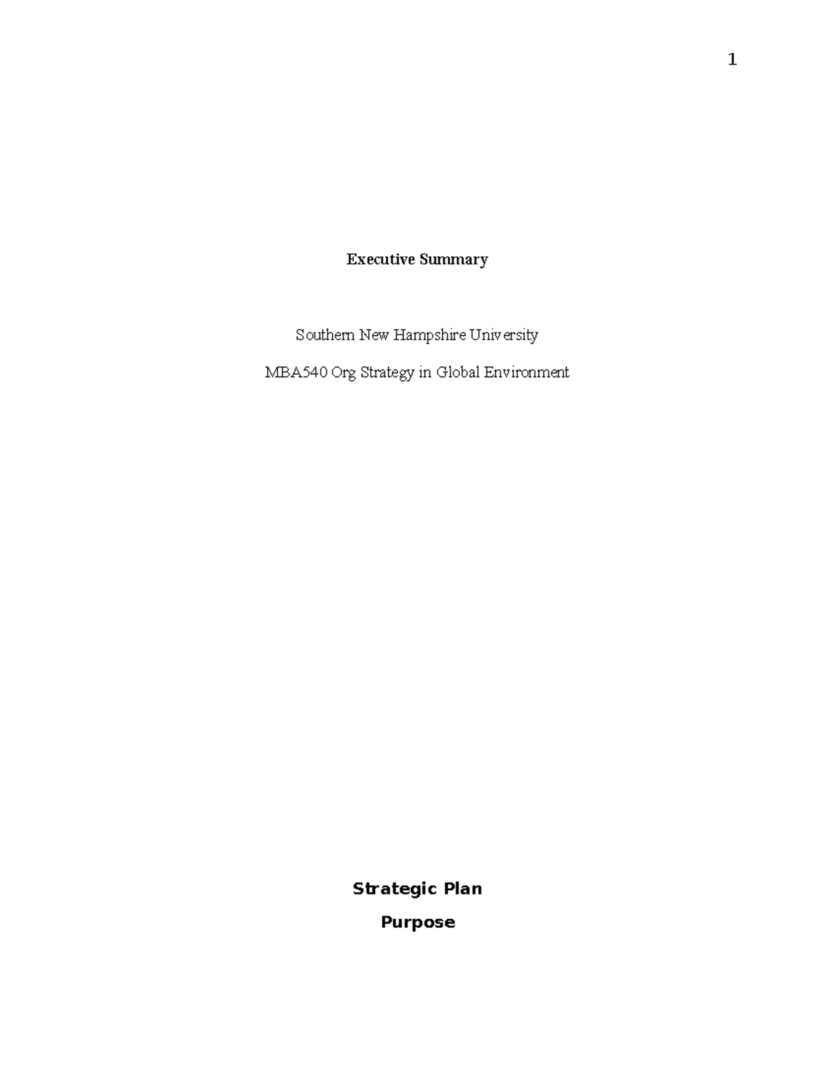 MBA540 Module 9 Executive Summary: Strategic Plan for UPS Growth - Studocu