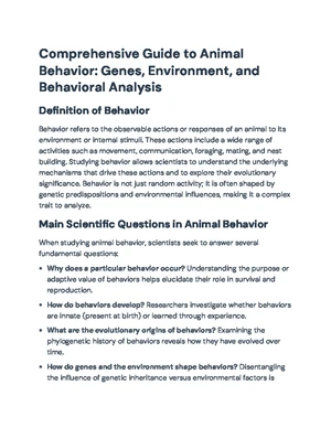 Comprehensive Guide to Animal Behavior (BIO 101): Innate vs. Learned ...