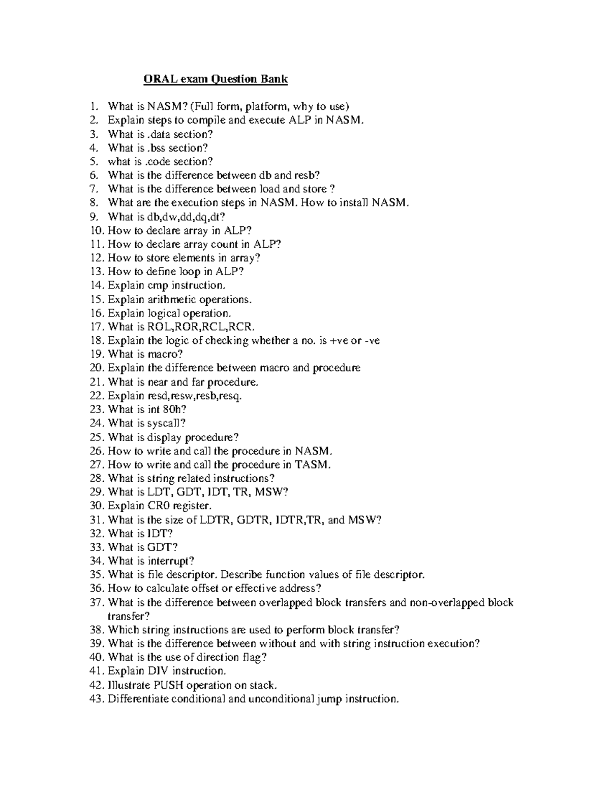 Oral QB - Load data segment with address of .data. - ORAL exam Question ...