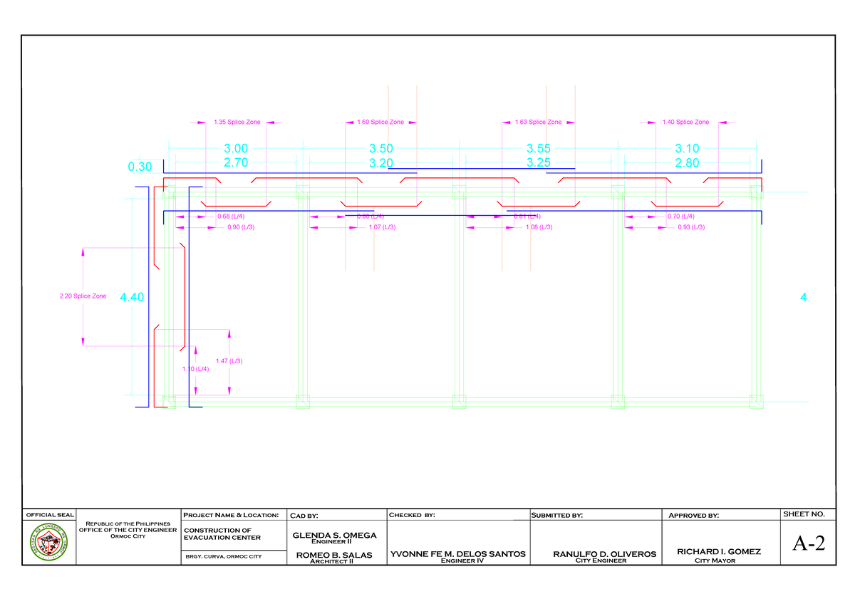 Rebar Cutting Specifications List - A-3 Sheet for Construction - Studocu