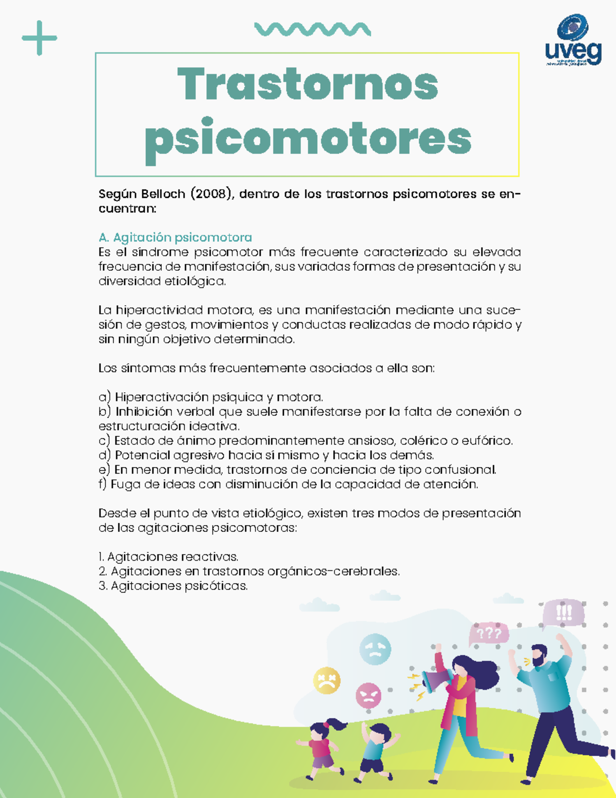 PAAM U2 L7 Lectura: Trastornos Psicomotores según Belloch (2008) - Studocu