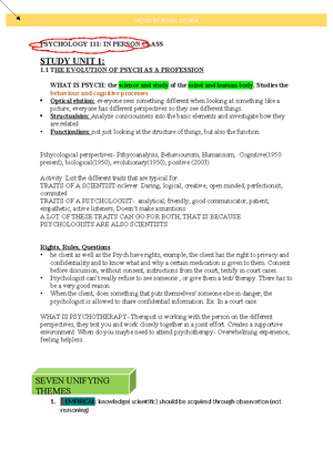 PSYC111 - NWU - Psychology - Studocu