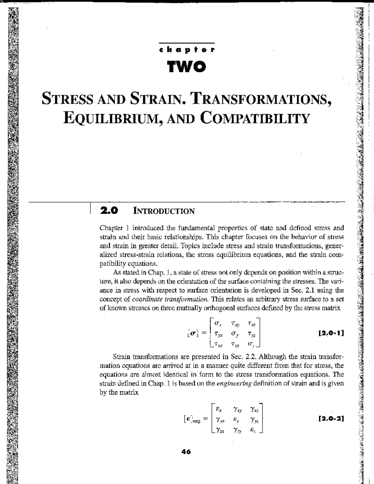 Chap2 Stress and Strain. Transformations, Equilibrium, and ...
