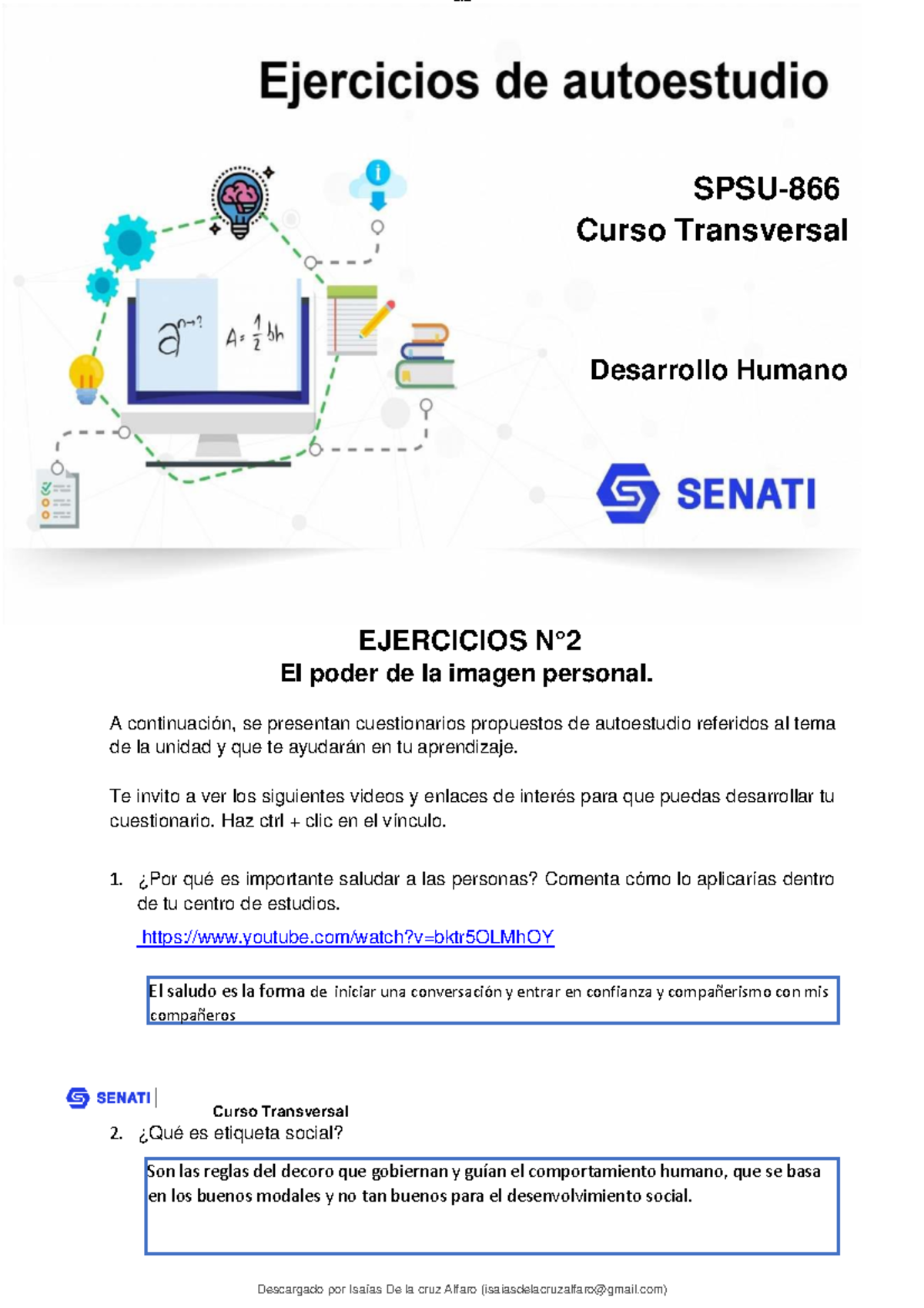 Ejercisio 2 - dfghh,kl - EJERCICIOS N° El poder de la imagen personal ...