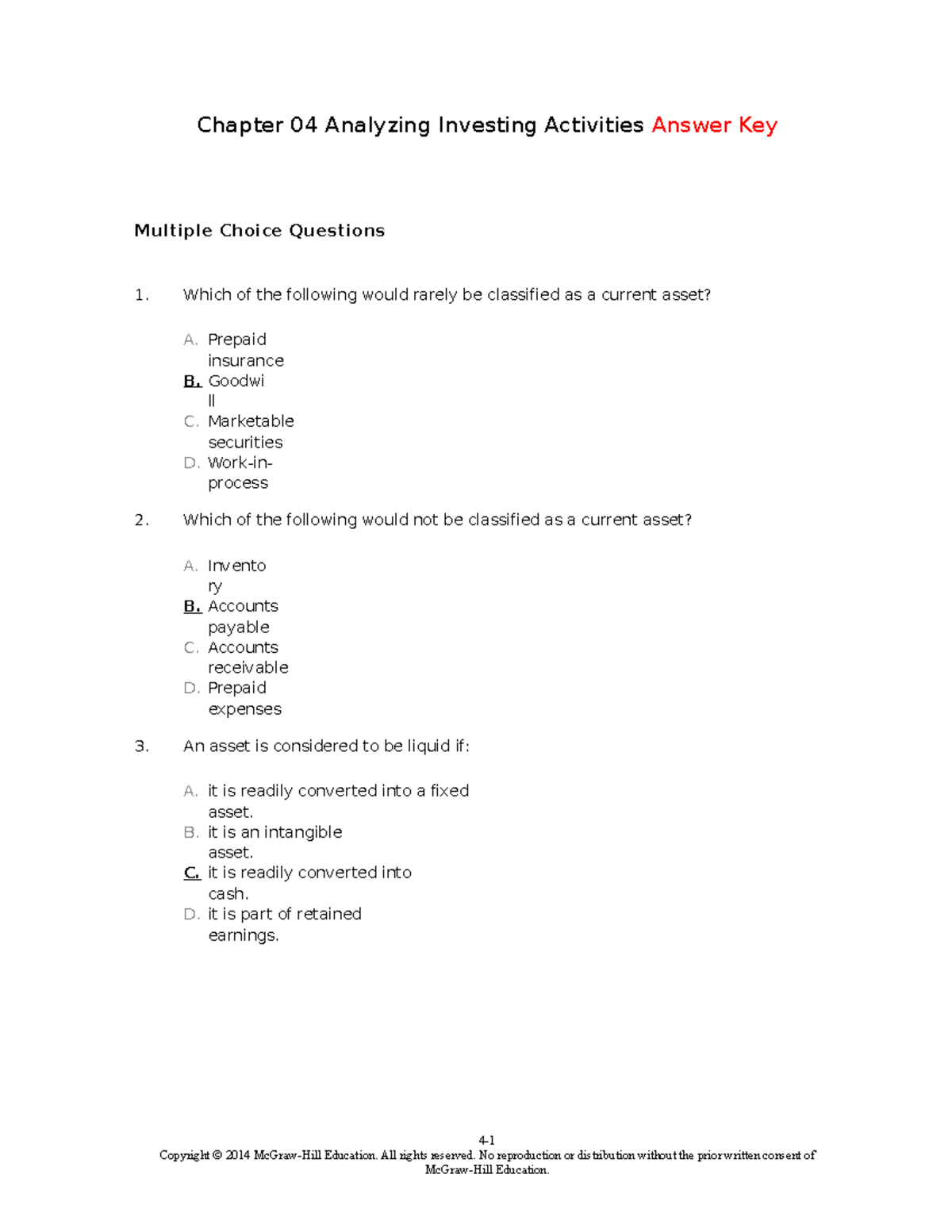 Chap004 - Investment Activities Lecture Notes and Answer Key - Studocu