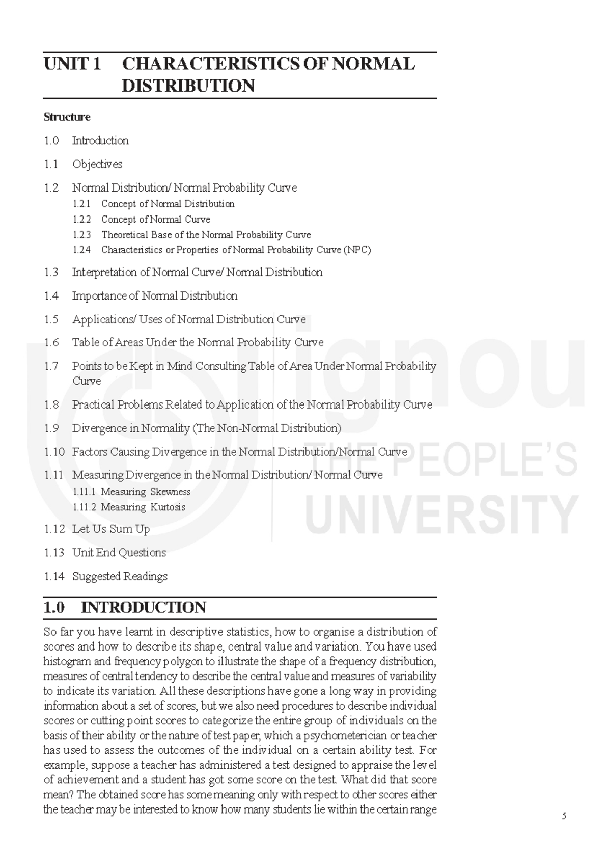 Characteristics of Normal Distribution (Block-3) - Studocu