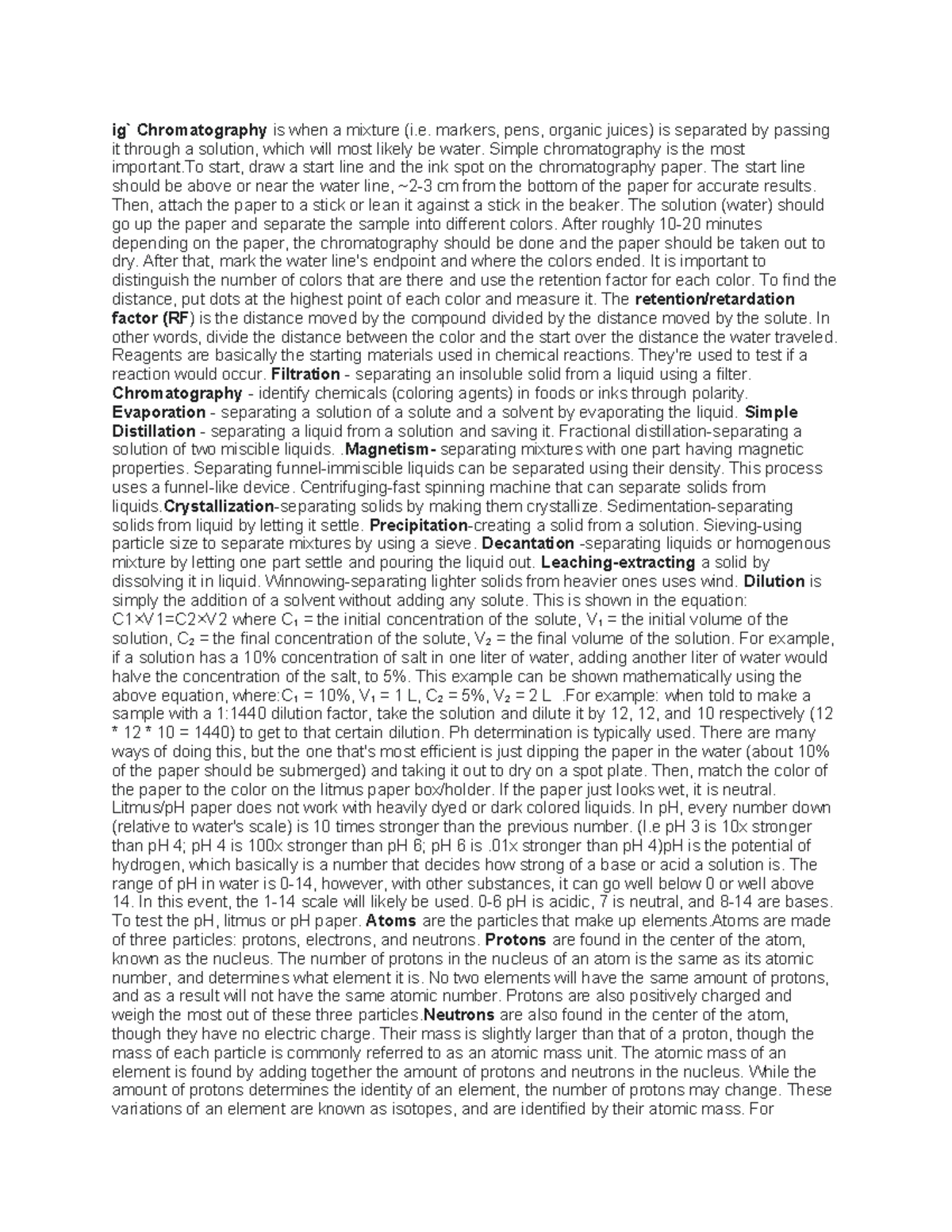 Chemistry 101: Potions & Poisons Techniques Overview - Studocu