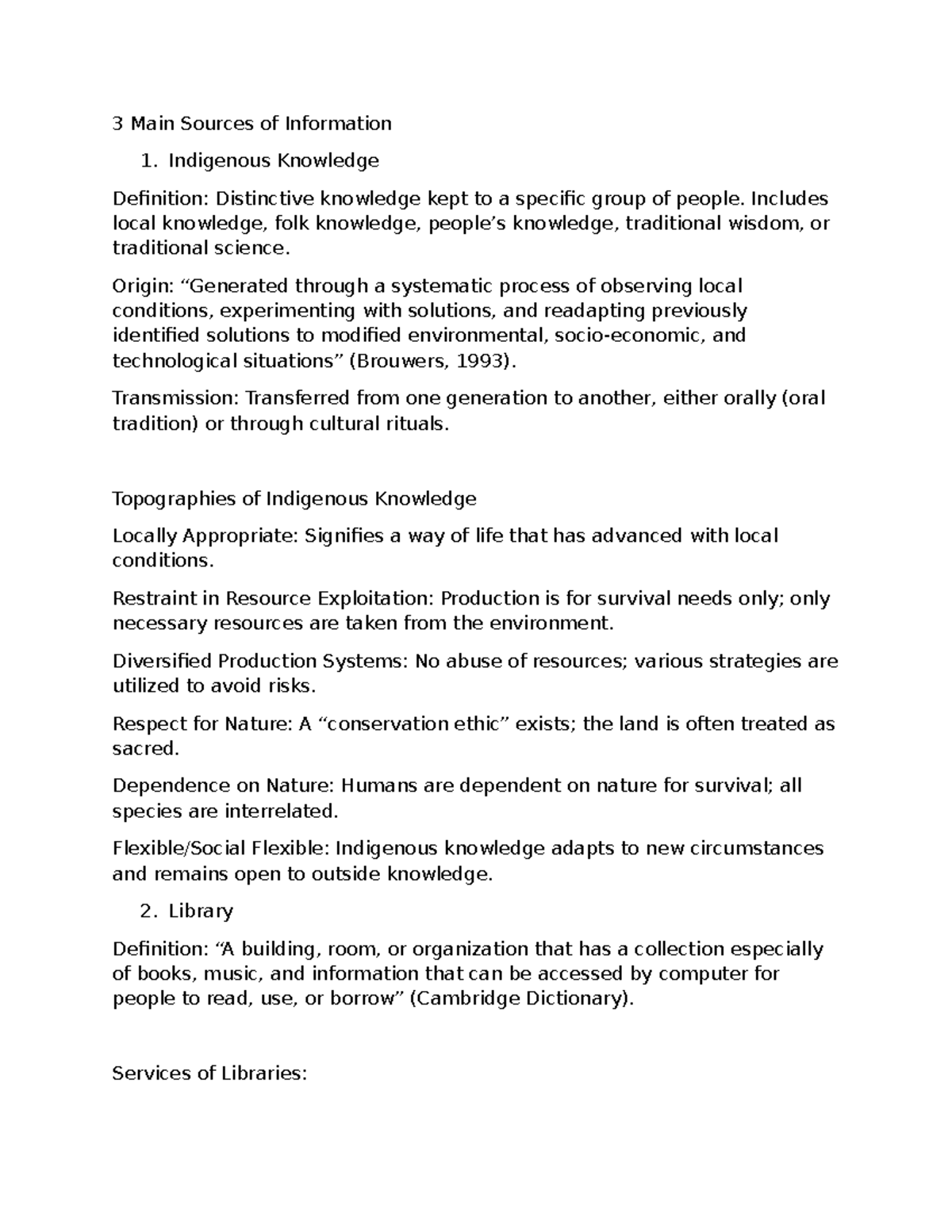 Media and Information Sources: Indigenous Knowledge, Libraries, and ...