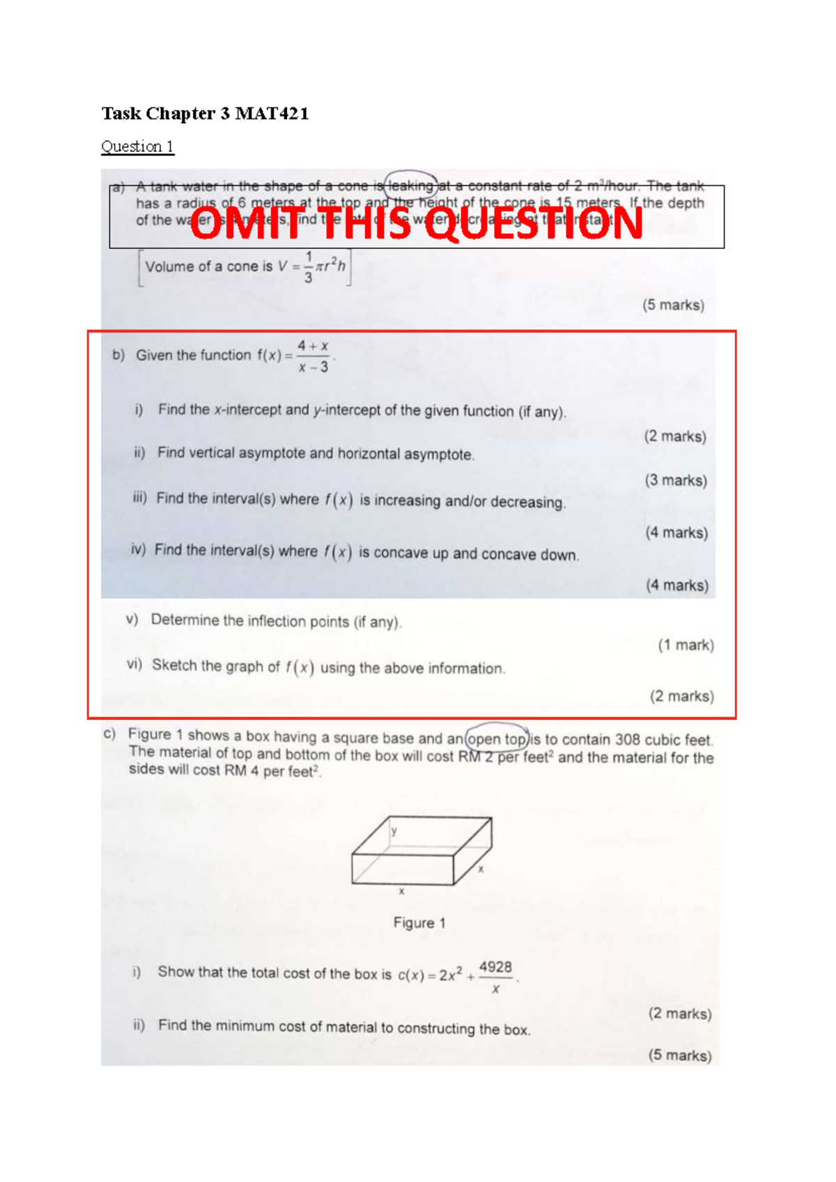 Task Chapter 3 MAT421 - this is the past year paper for calculus 1 ...