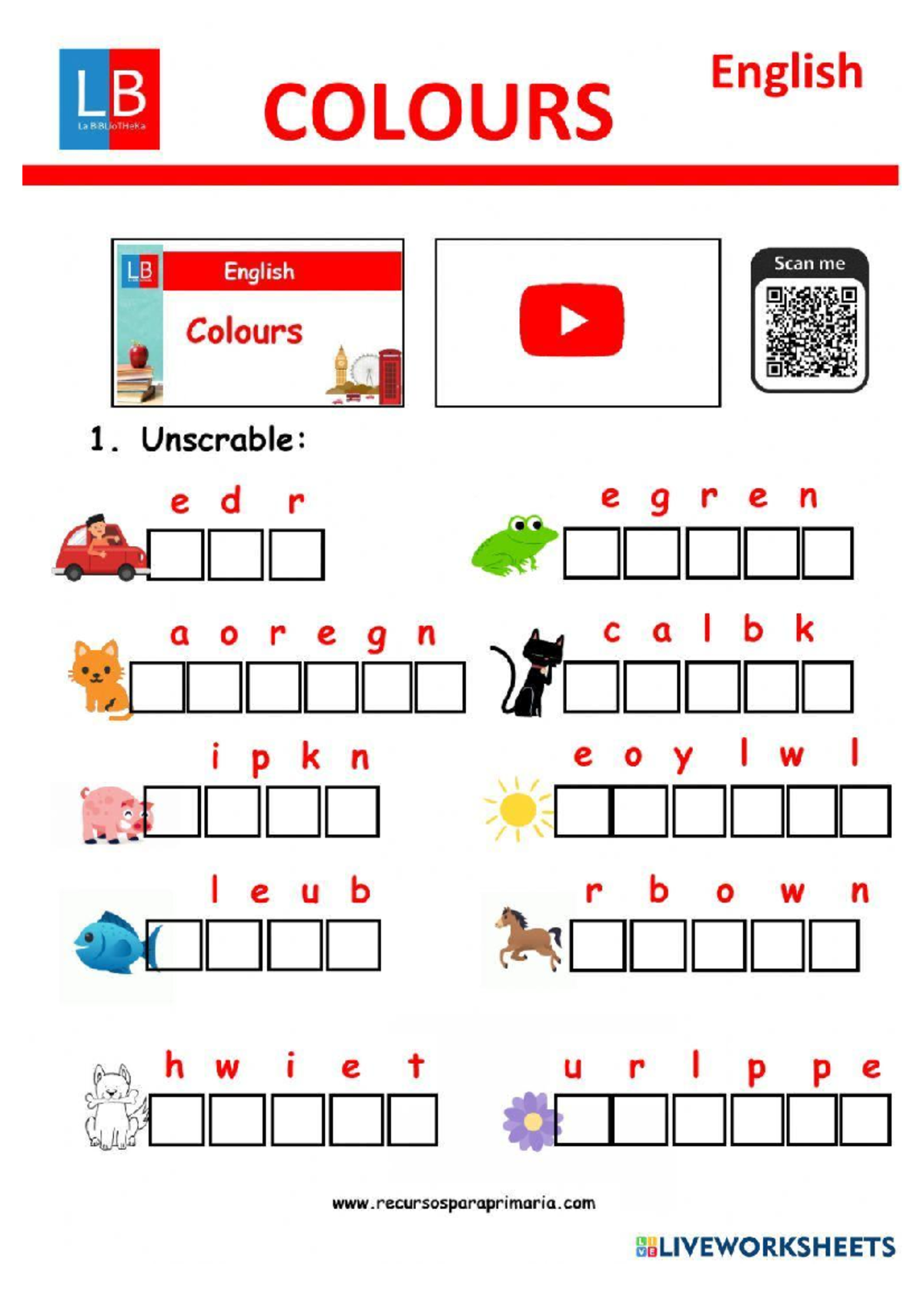 Colors - Farm animals vocabulary esl picture dictionary worksheet for ...