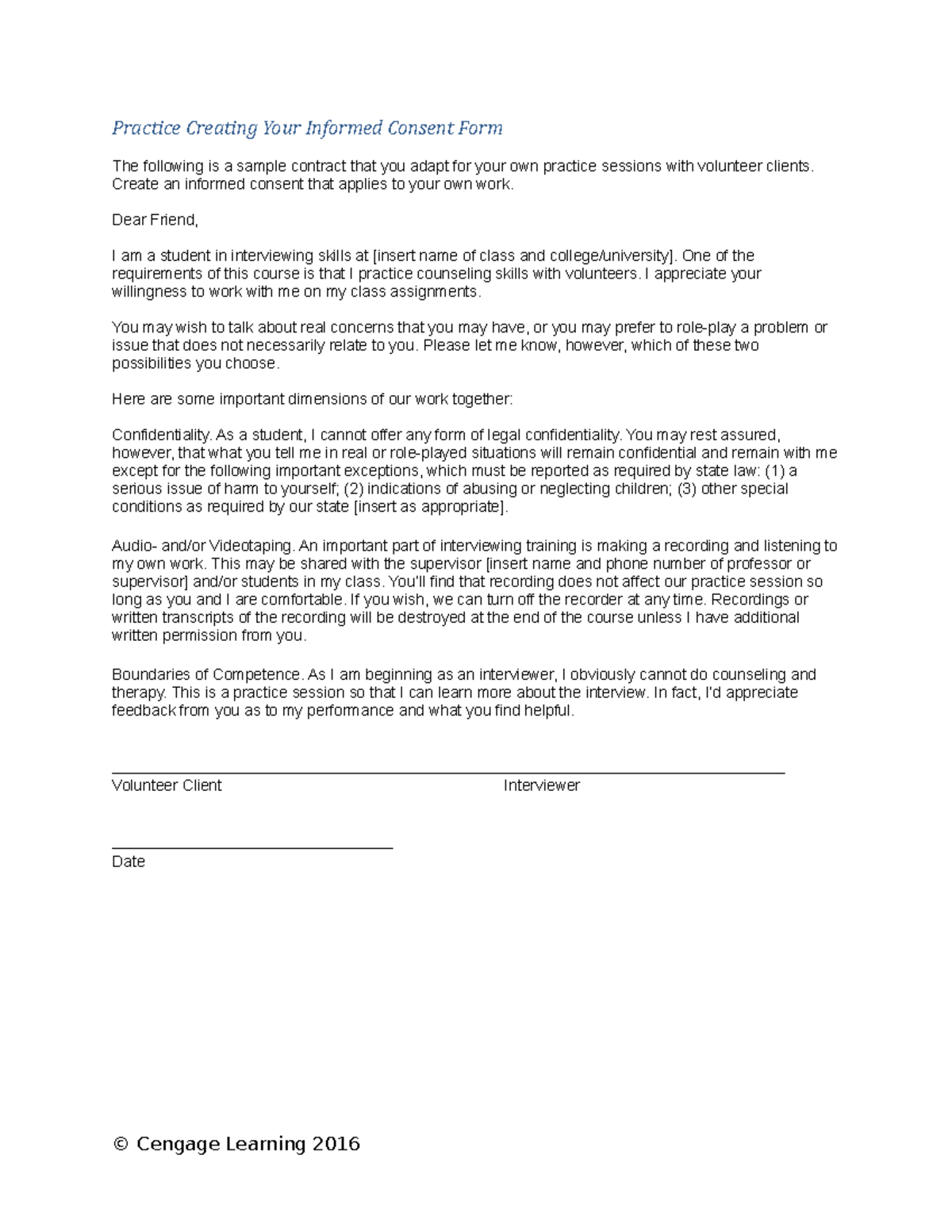 Ch02 informed consent form - Practice Creating Your Informed Consent ...