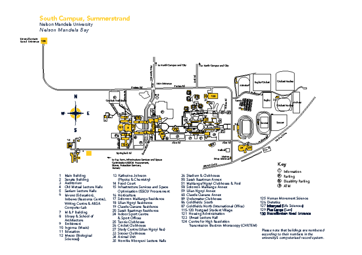 South Campus Map Final 2024 - Nelson Mandela University - Studocu