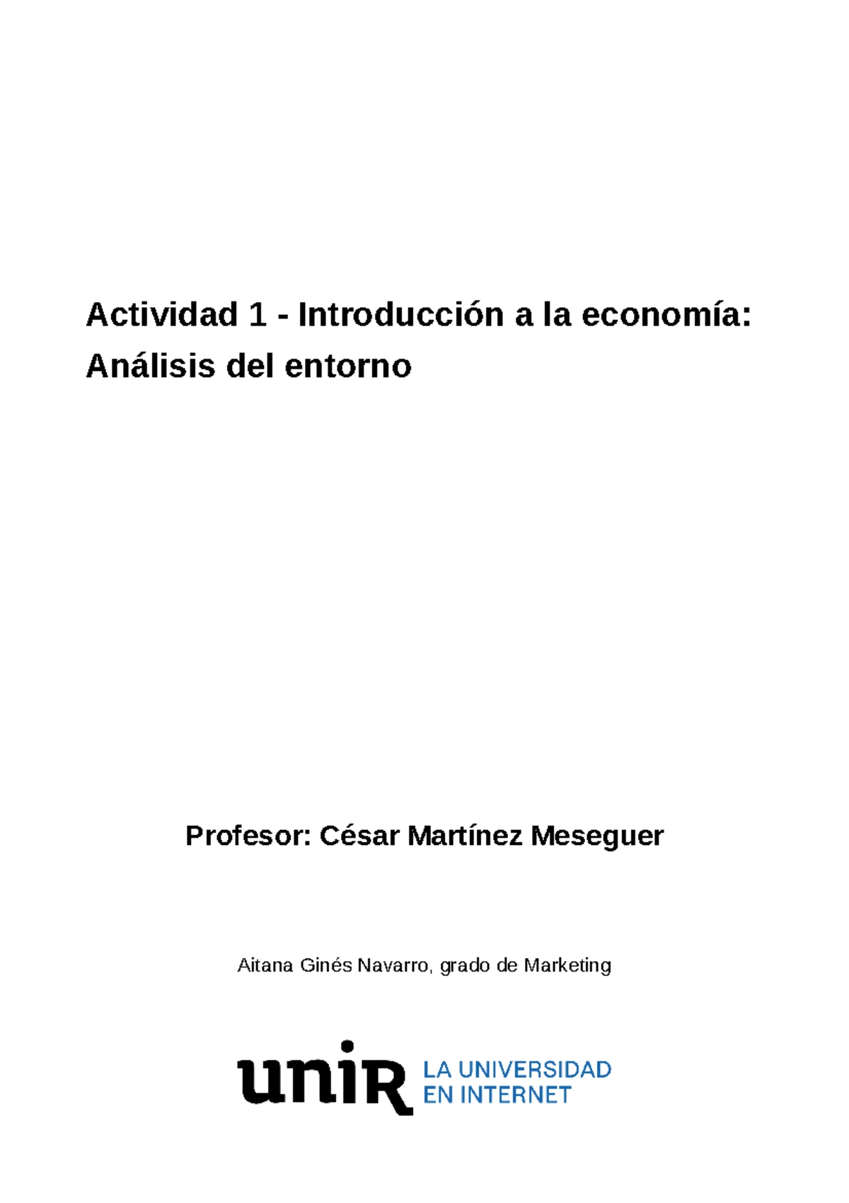 Actividad 1: Análisis Económico para GreenSteps en Introducción a la ...