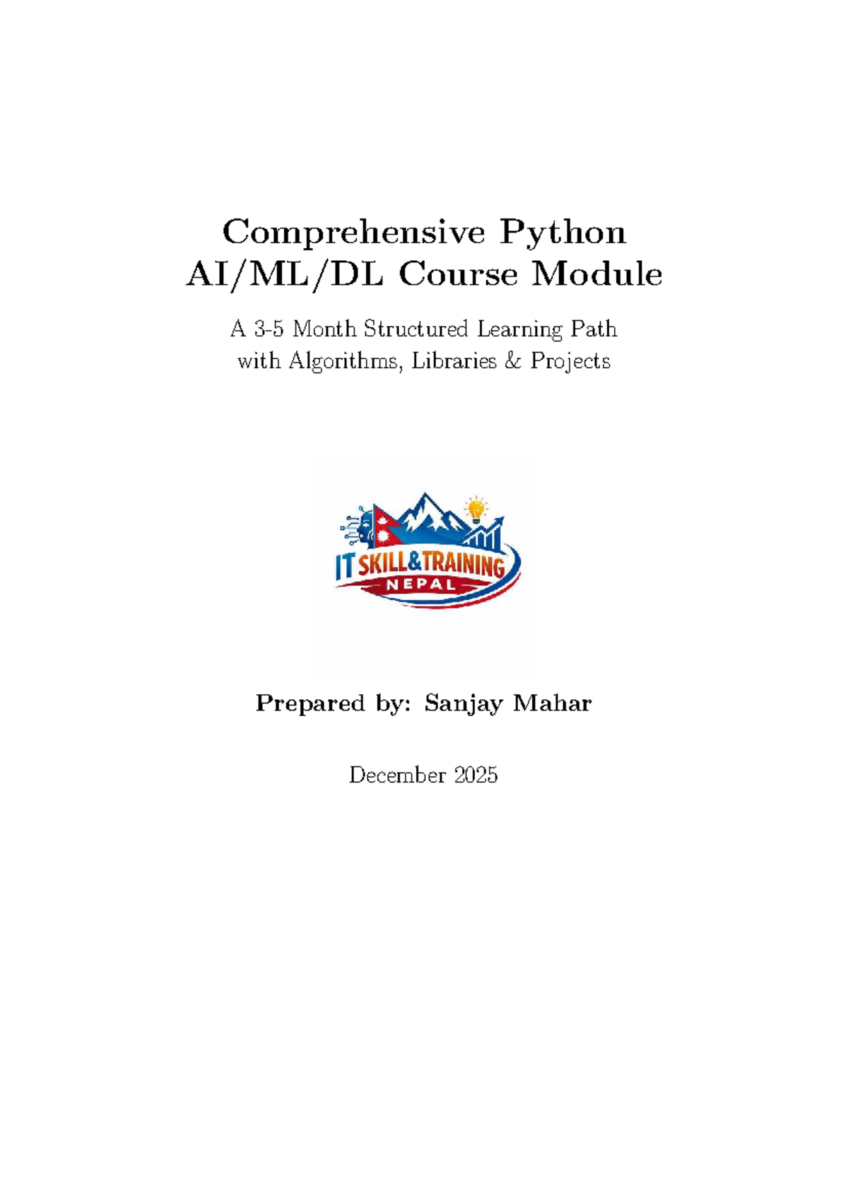 Comprehensive Python Course (PYTHON101): Structured Learning Path - Studocu