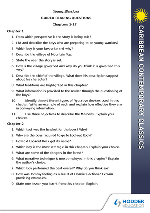 Young Warriors Guided Reading Questions - Young Warriors GUIDED READING ...