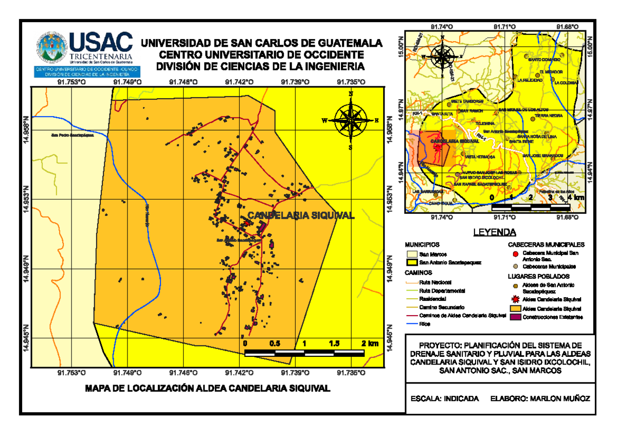 Mapa Horizontal de Ubicación Candelaria Siquival - Proyecto de Drenaje ...