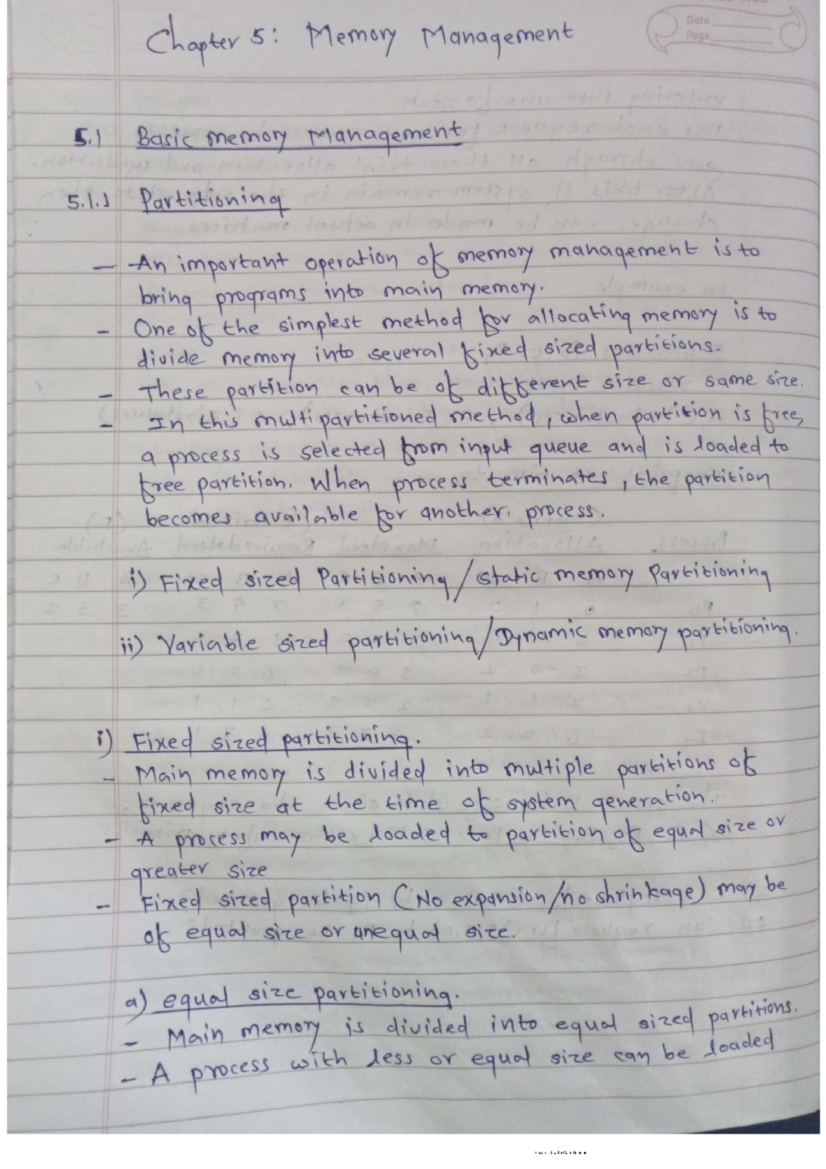 OSY ch 5&6 - Java - Date Chapter 5: Memory Management Page 5.) Basic memory Management 5.1 - Studocu
