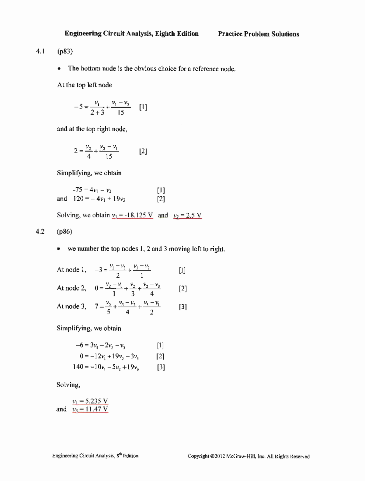 Chapter 4 - Solutions to Practice Problems in Engineering Circuit Analysis - Studocu