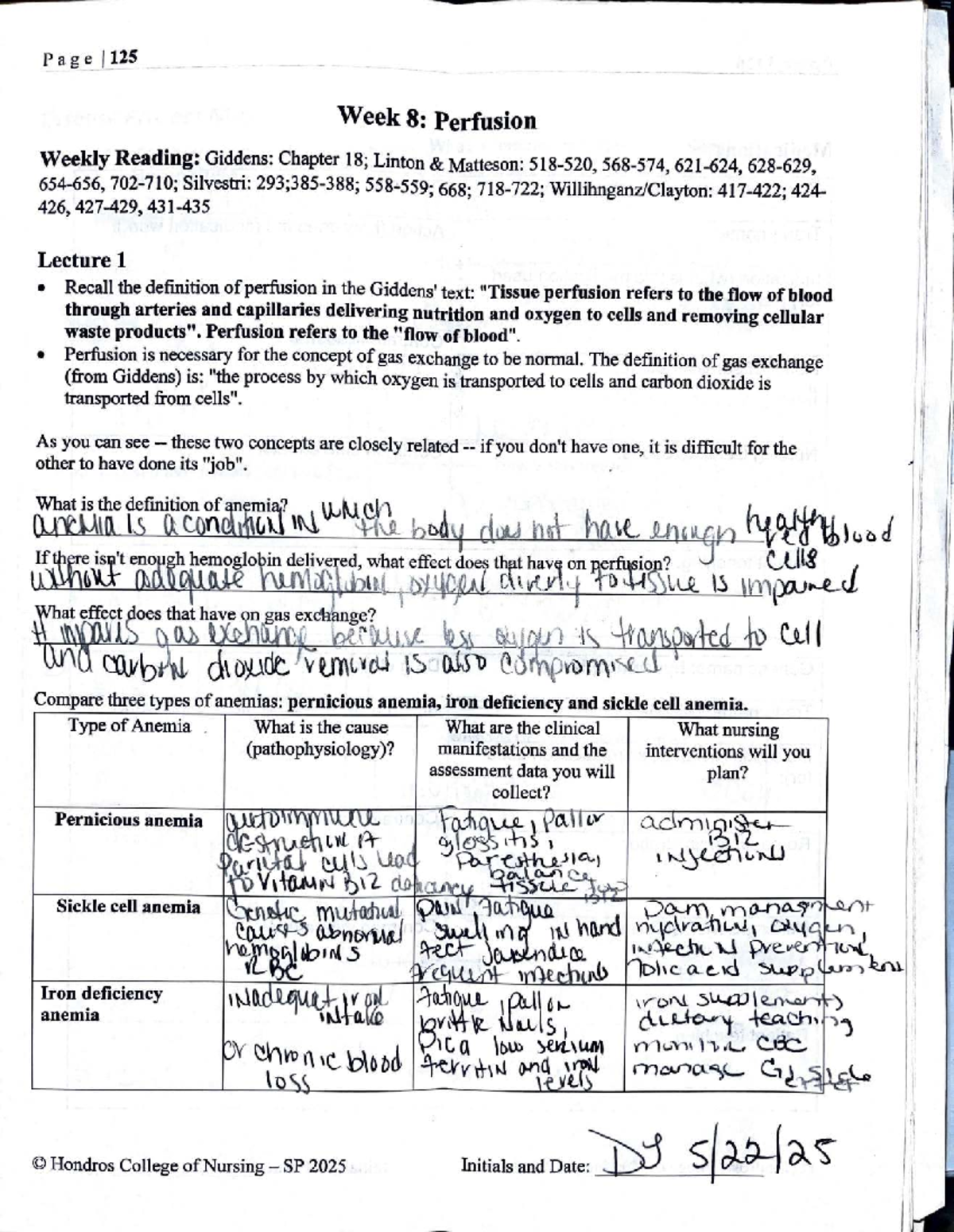 Hondros College of Nursing SP 2025: Week 8 Perfusion Pre-Class ...