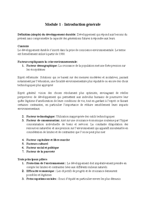 Module 1 Introduction GÉNÉRALE - MODULE 1 : INTRODUCTION GÉNÉRALE Le ...