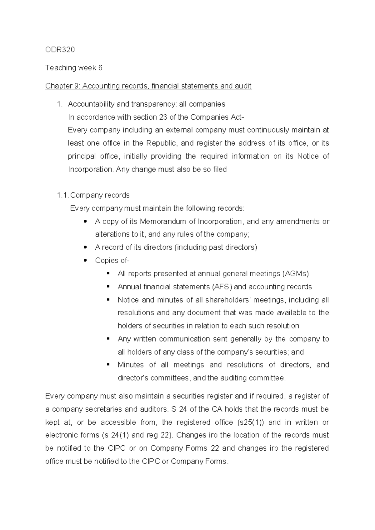 ODR320 Teaching Week 6: Chapter 9 - Accounting Records & Financial ...