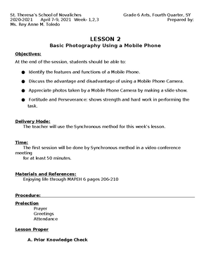 Makabansa-WEEK-1 - LESSON PLAN - I. Layunin: Nailalarawan na ang bawat tao ay may iba’t ibang: a ...