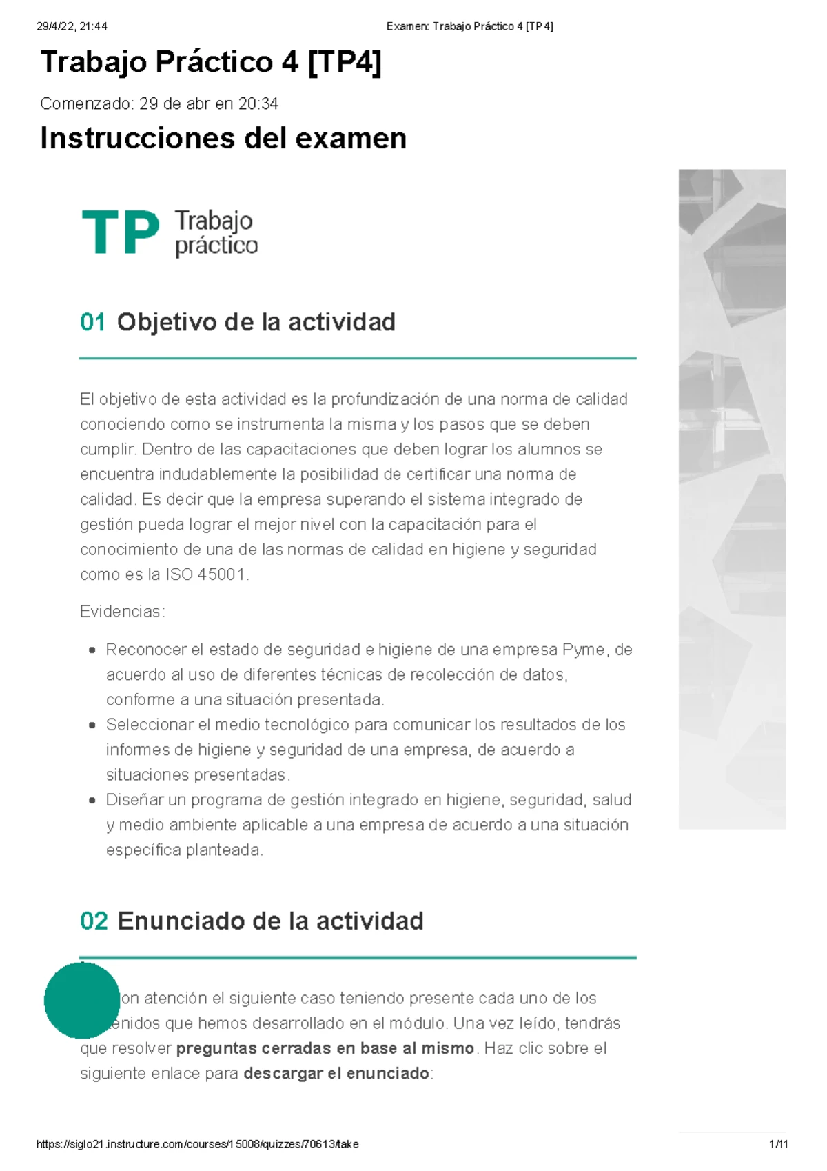 Exámenes de Seguridad y Salud Ocupacional - Primer Parcial 2023 - Studocu
