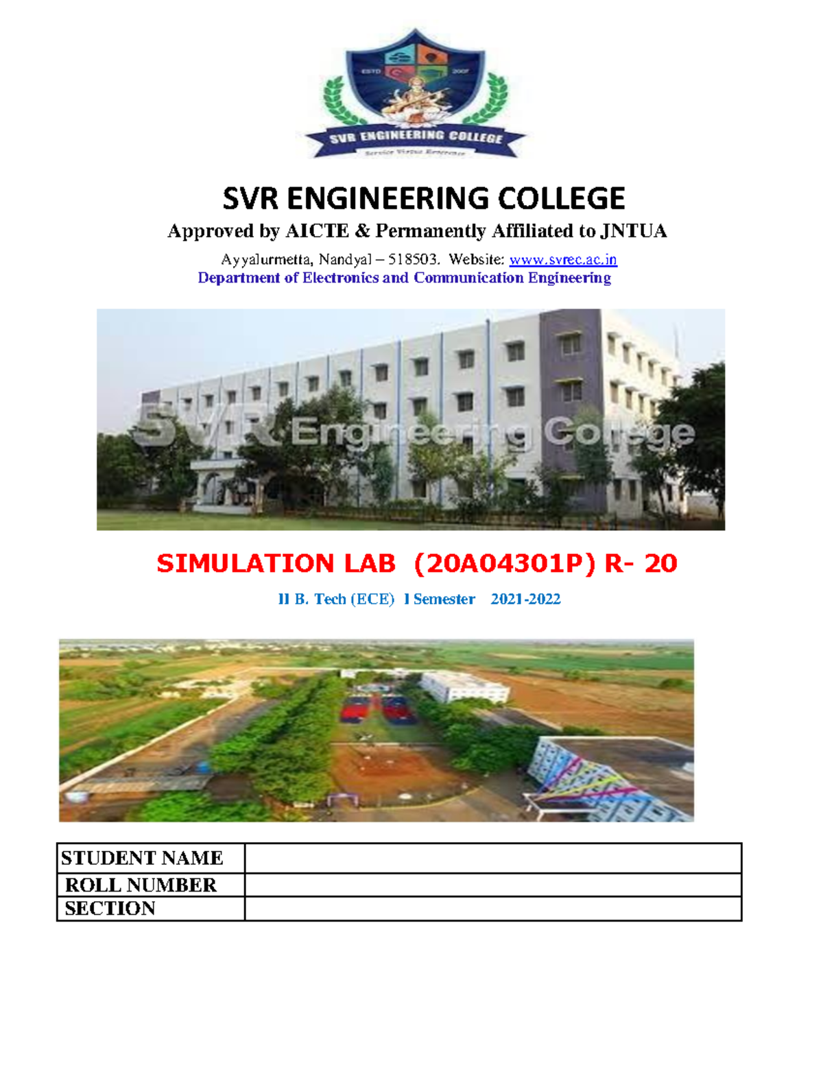 Signals and Systems Simulation Lab Manual (20A04301P) II B Tech ECE ...