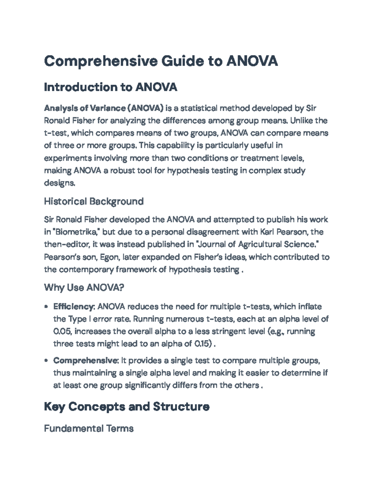 Comprehensive Guide to ANOVA: Principles & Applications (STAT 101 ...